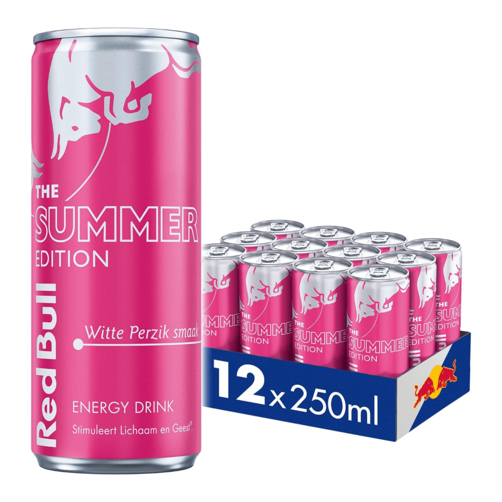 Red Bull Summer Witte Perzik Blik (12x 250ml) - Groothandel Compliment.nl